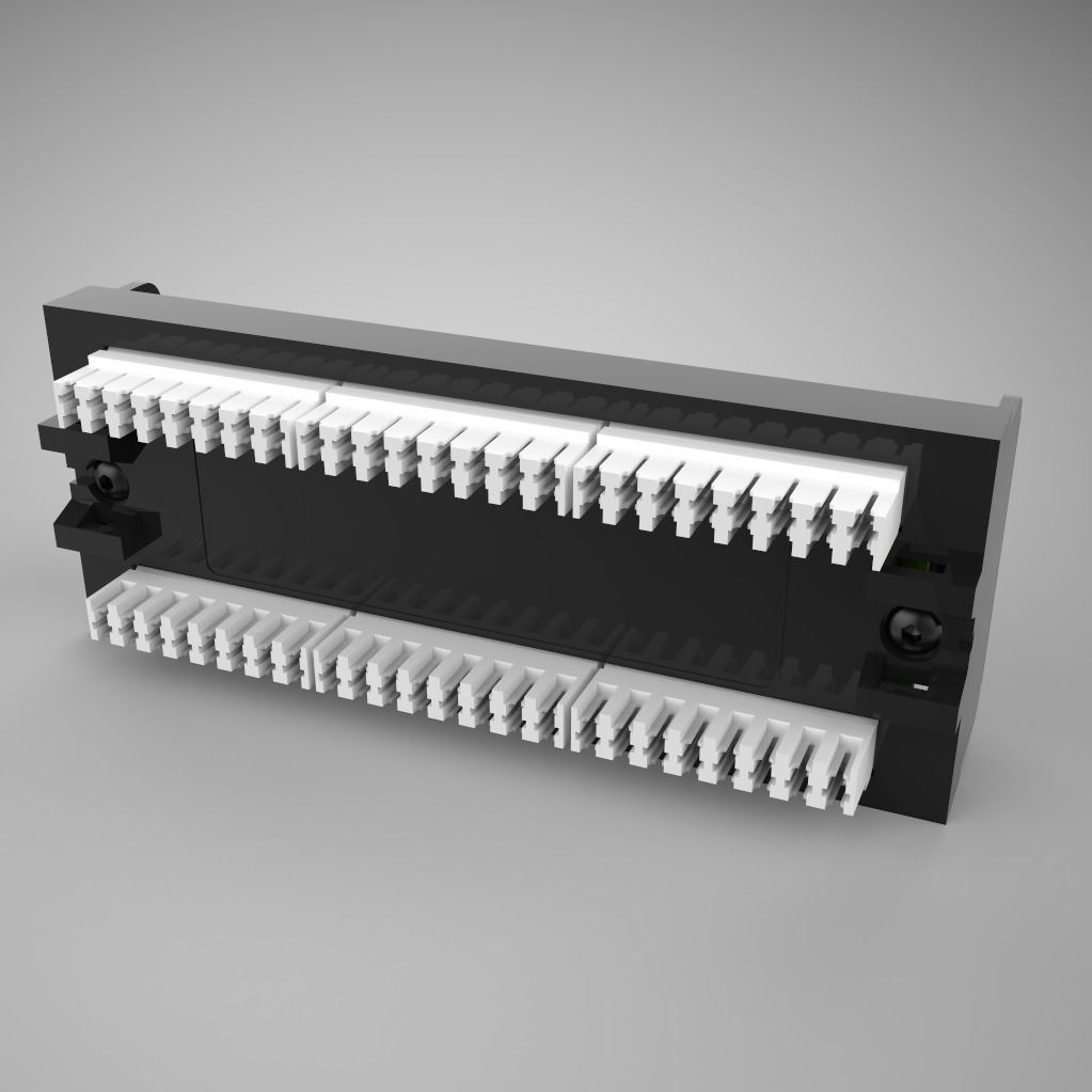 24 Port Cat6 Patch Panel 3D model | CGTrader