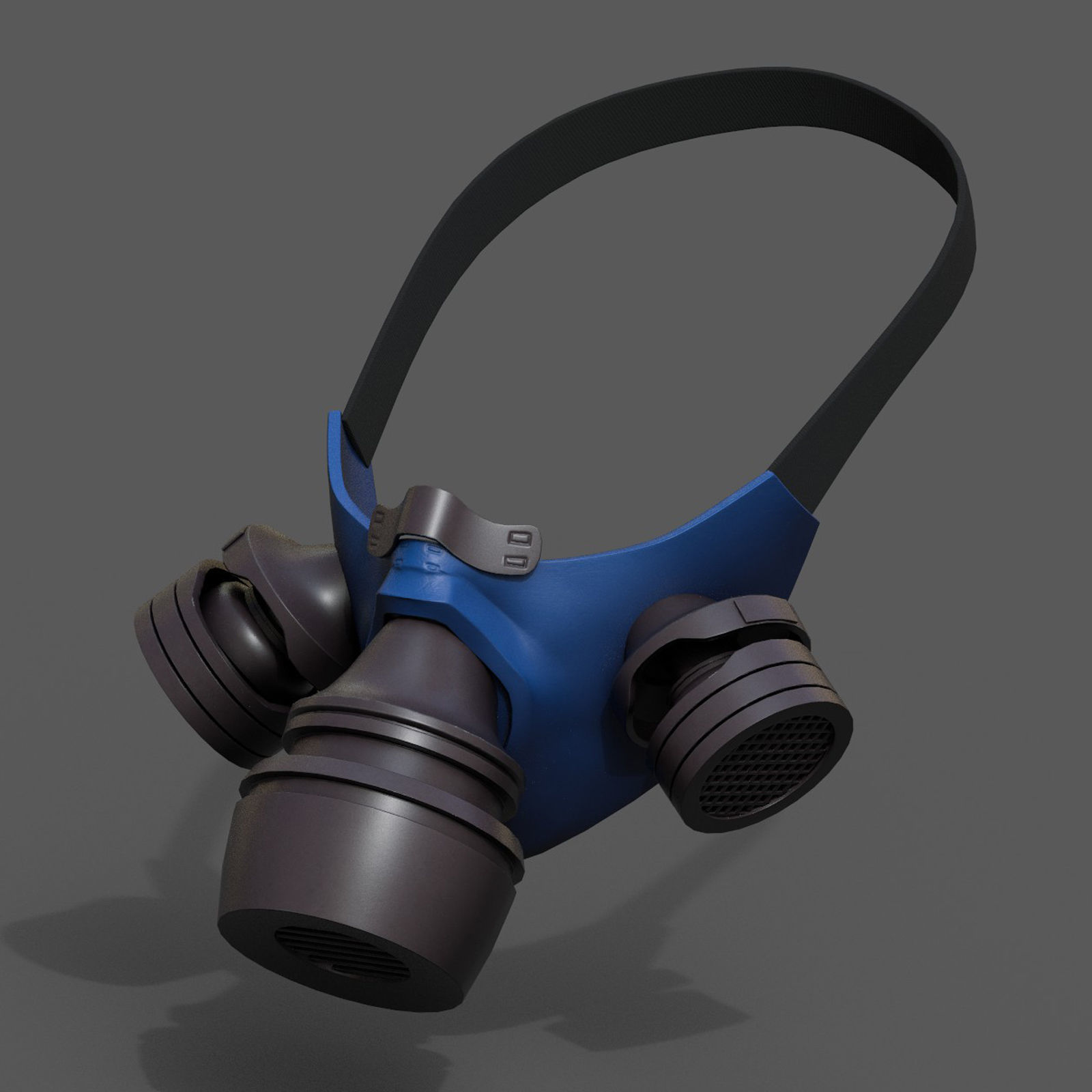 3D model Gas mask plastic protection isolated scifi VR / AR / low-poly ...