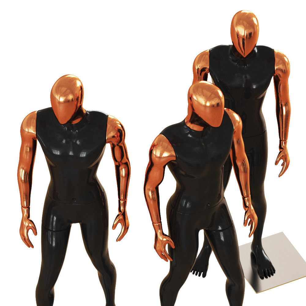 Faceless male mannequins 42 3D model | CGTrader