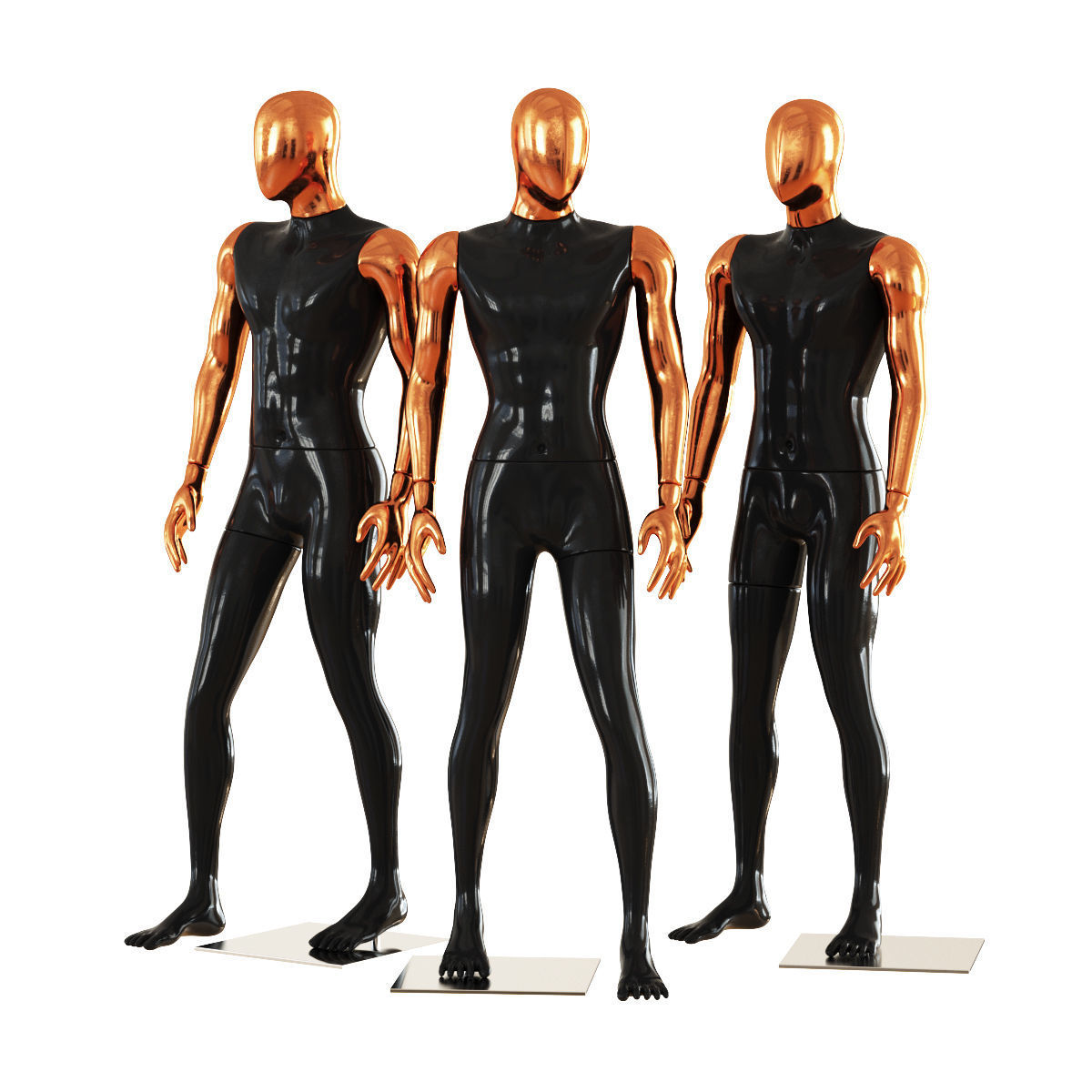 Faceless male mannequins 42 3D | CGTrader