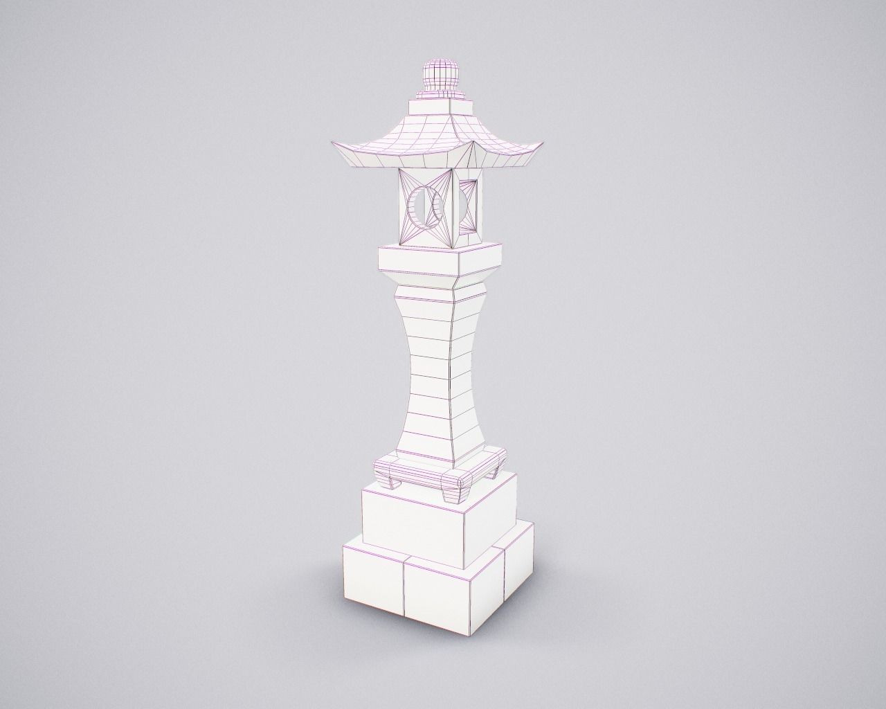 3D model Japanese Shrine Lantern - 4K PBR Textures VR / AR / low-poly ...