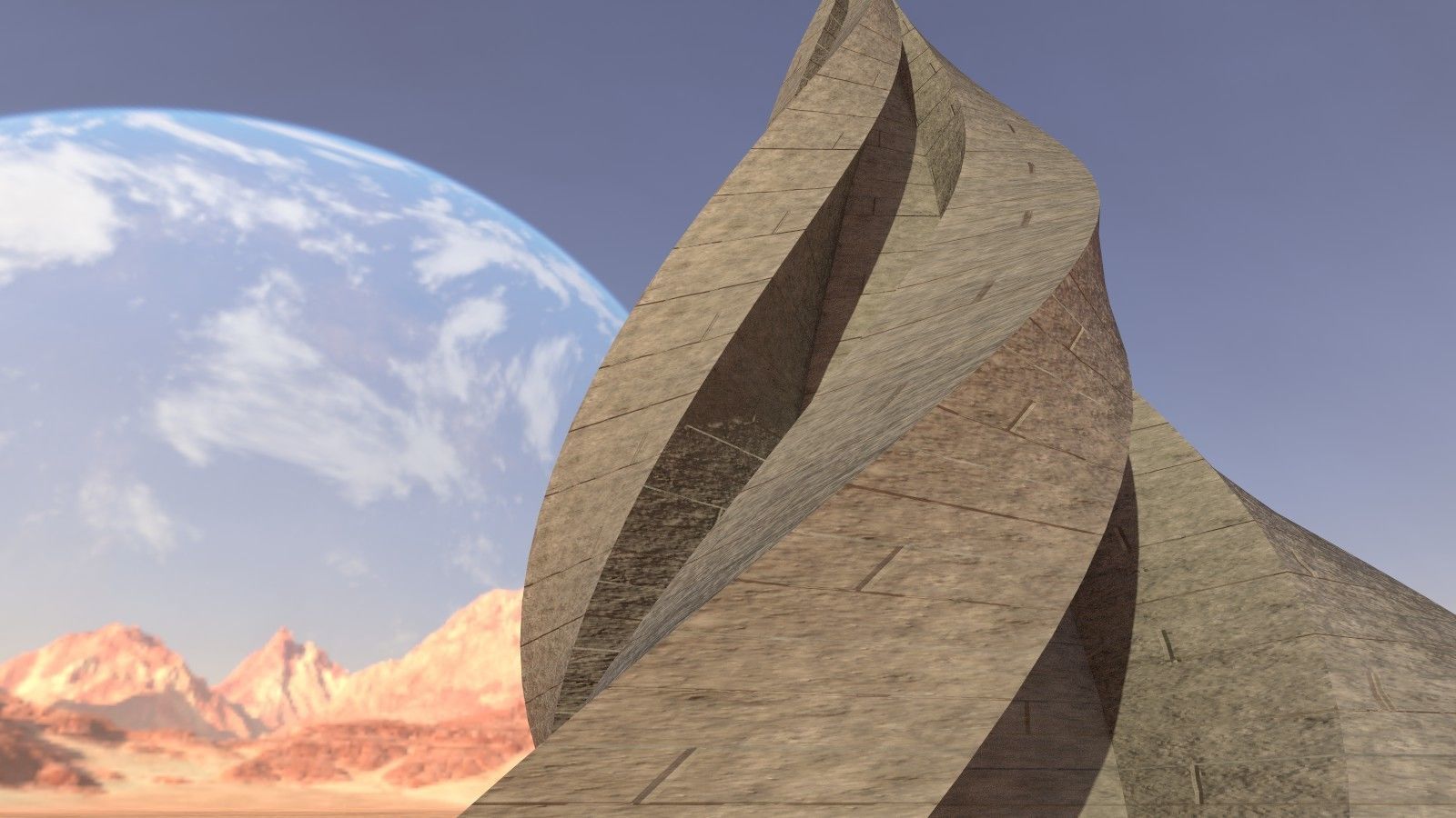 Alien Stone Pyramid 3D model | CGTrader