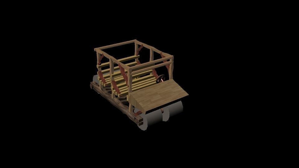 Flintstones ston age car antique car driving medieval 3D model | CGTrader