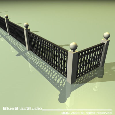 railing 01 free 3D model | CGTrader