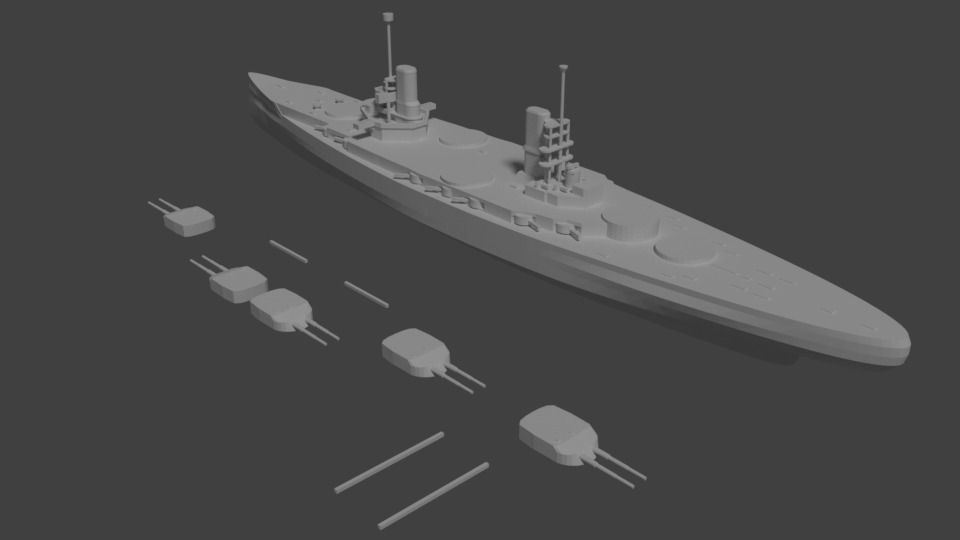 SMS Kaiser 3D model 3D printable | CGTrader