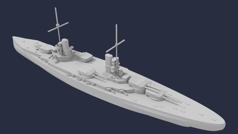 SMS Kaiser 3D model 3D printable | CGTrader