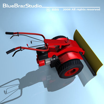 snowblade snow blower 3D model | CGTrader