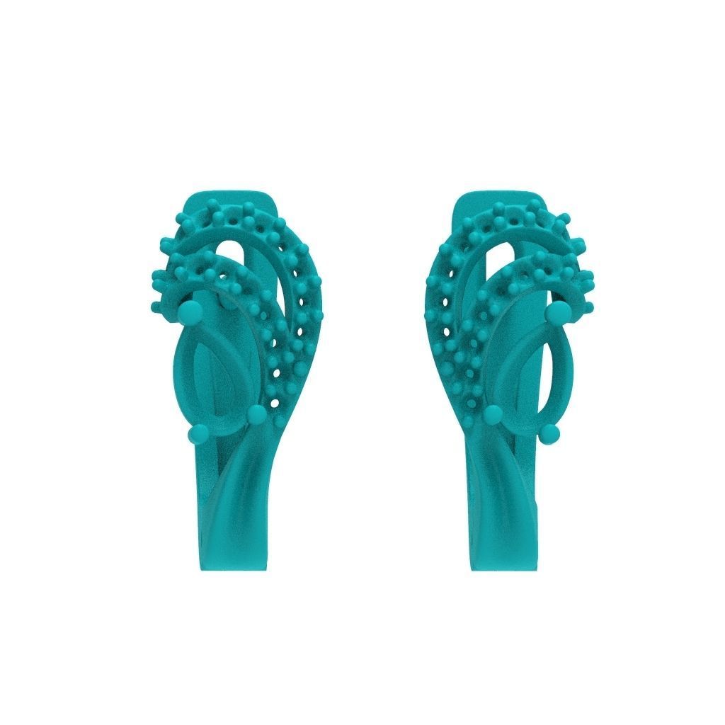 Earrings with gems 3dm stl print 3D model 3D printable | CGTrader