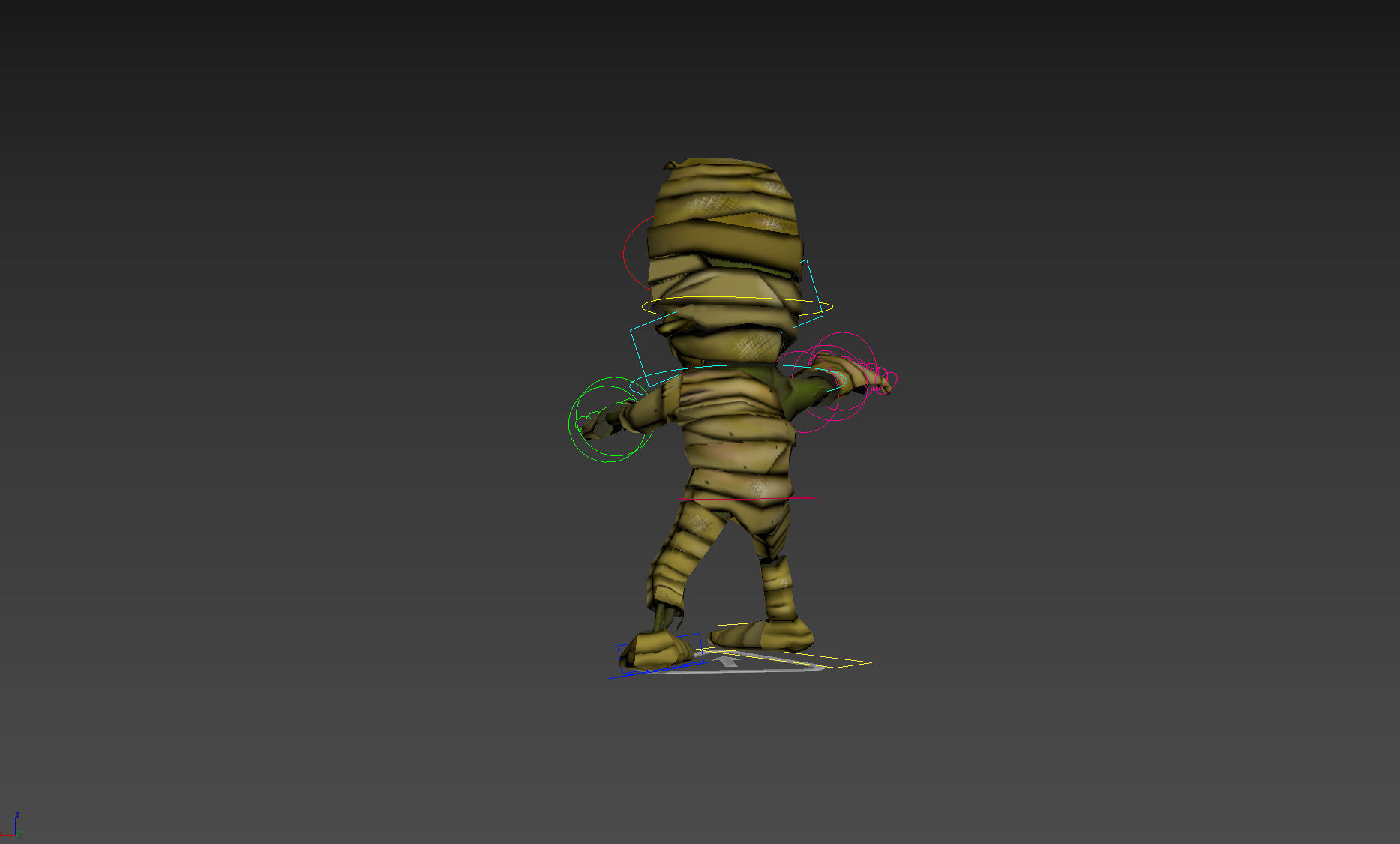 3D model Mummy Game Character RIGGED 3D model Handpainted VR / AR / low ...