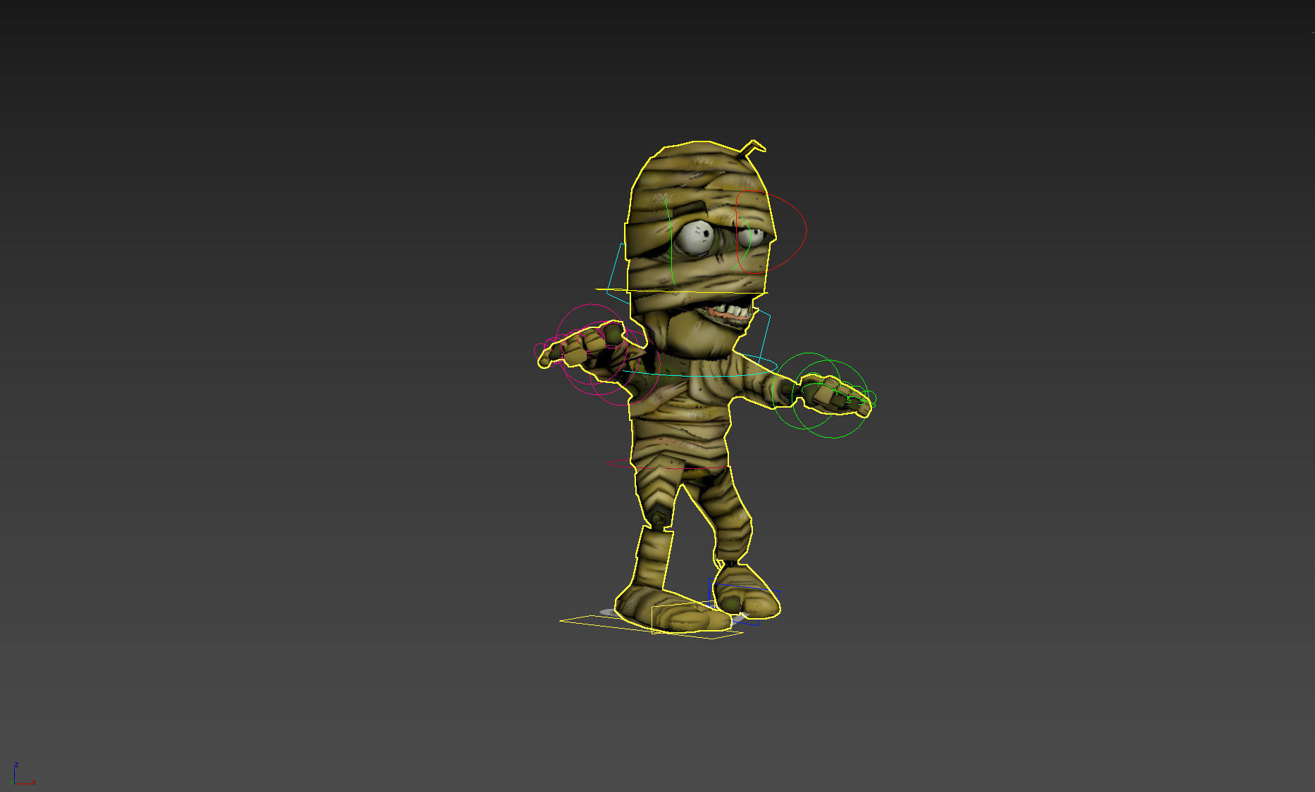 3D model Mummy Game Character RIGGED 3D model Handpainted VR / AR / low ...