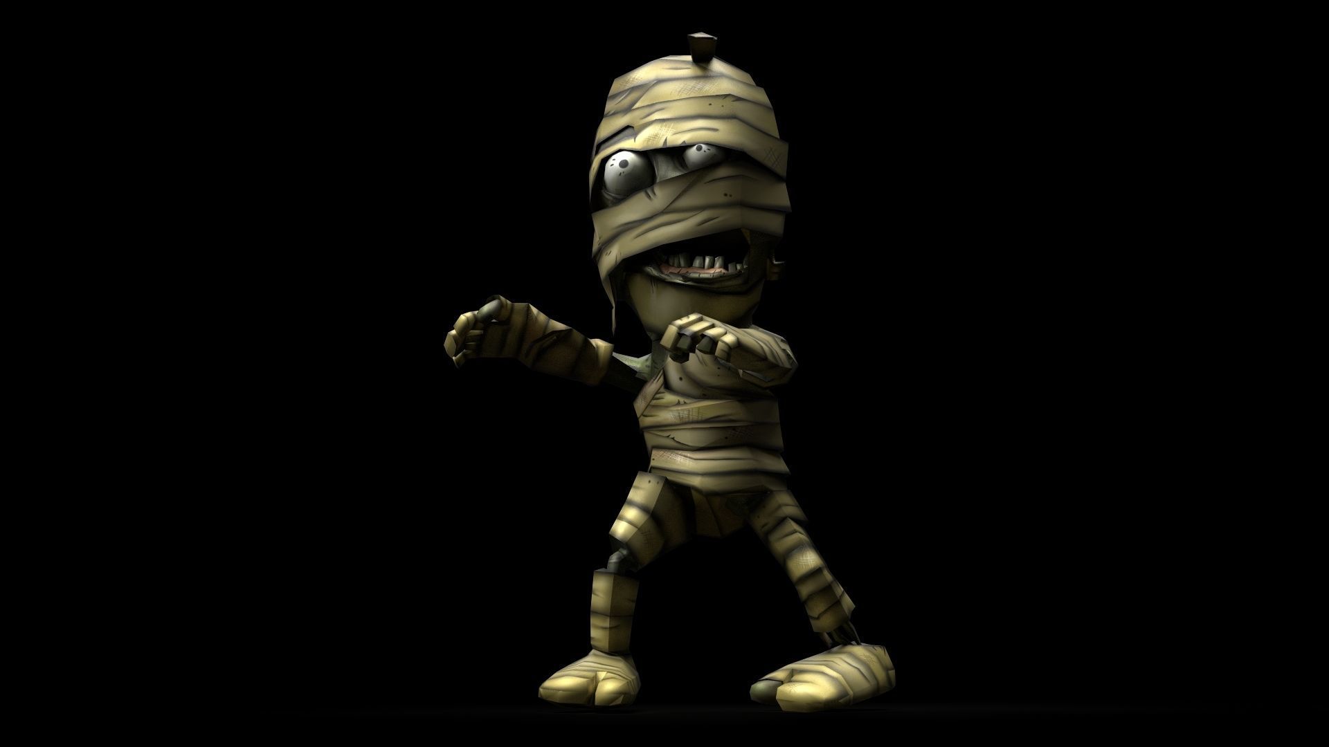 3D model Mummy Game Character RIGGED 3D model Handpainted VR / AR / low ...