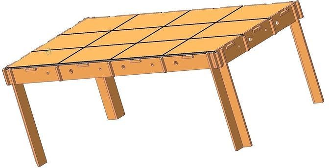 table-workbench for CNC 3D model | CGTrader