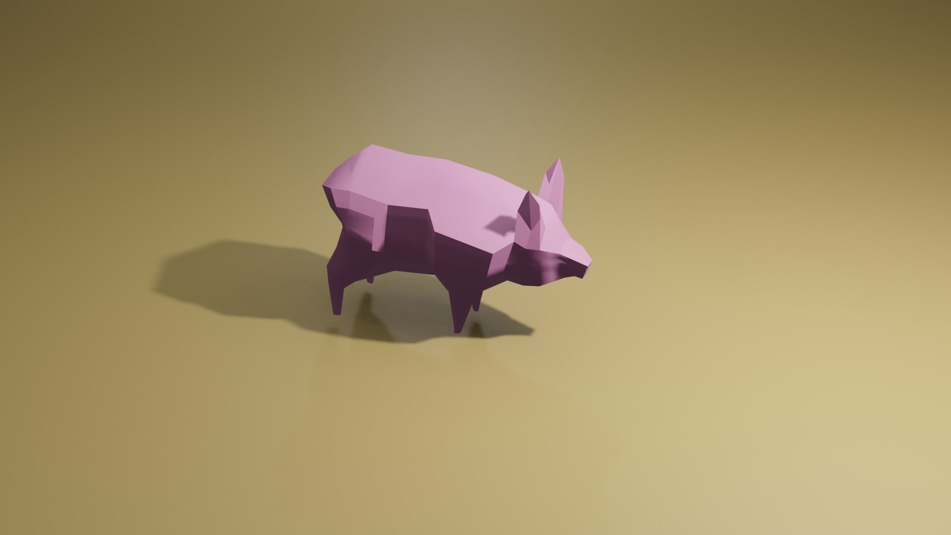 Pig low-poly 3D model | CGTrader