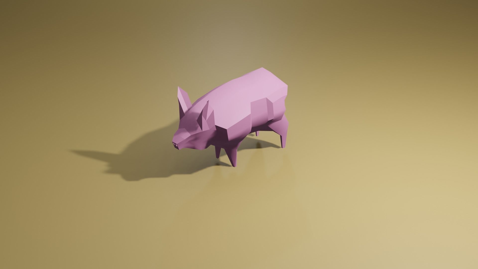 Pig low-poly 3D model | CGTrader