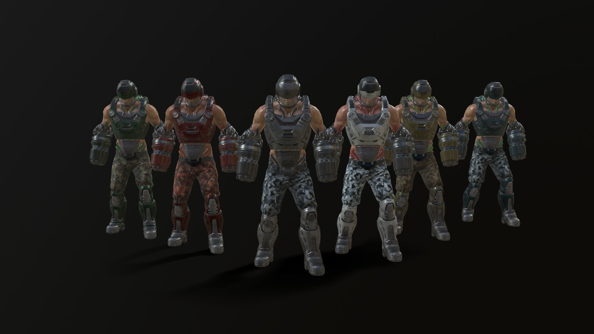 3D model Sci Fi Soldier kamikaze VR / AR / low-poly rigged | CGTrader