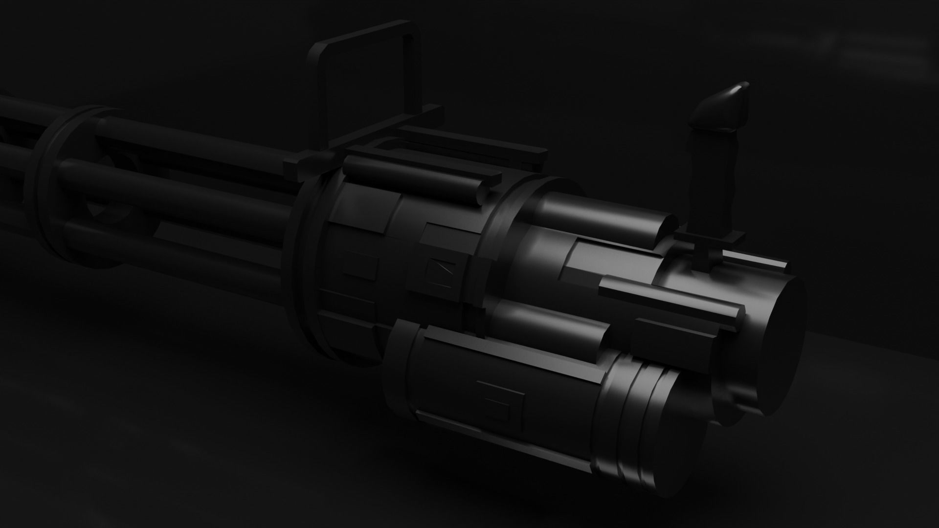 3D model Animated Minigun Low-Poly GAMEREADY VR / AR / low-poly | CGTrader