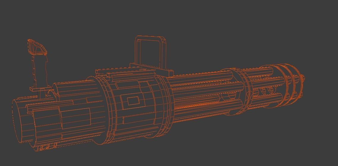 3D model Animated Minigun Low-Poly GAMEREADY VR / AR / low-poly | CGTrader