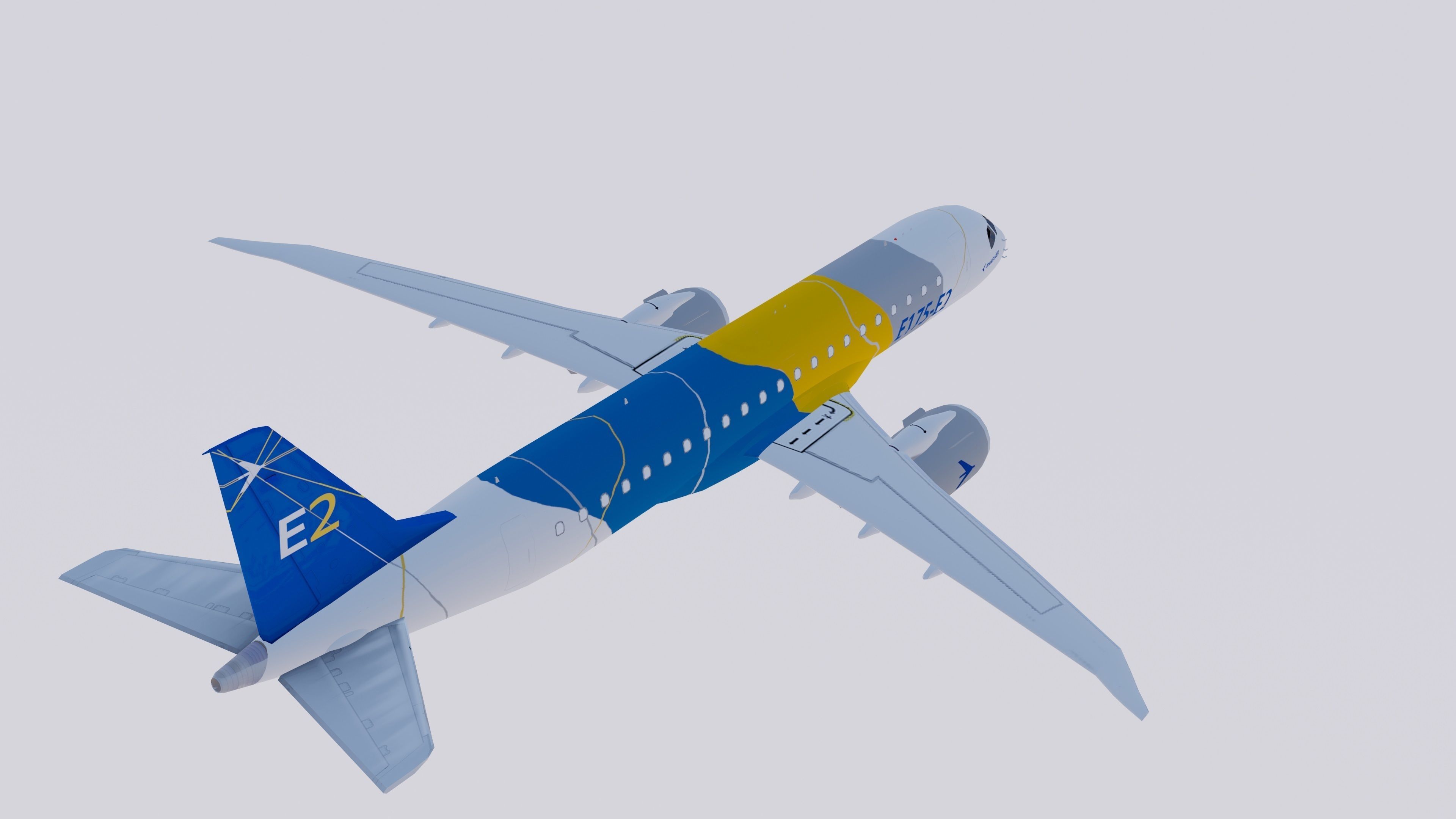 Embraer E175 E-2 Color House 3D model | CGTrader