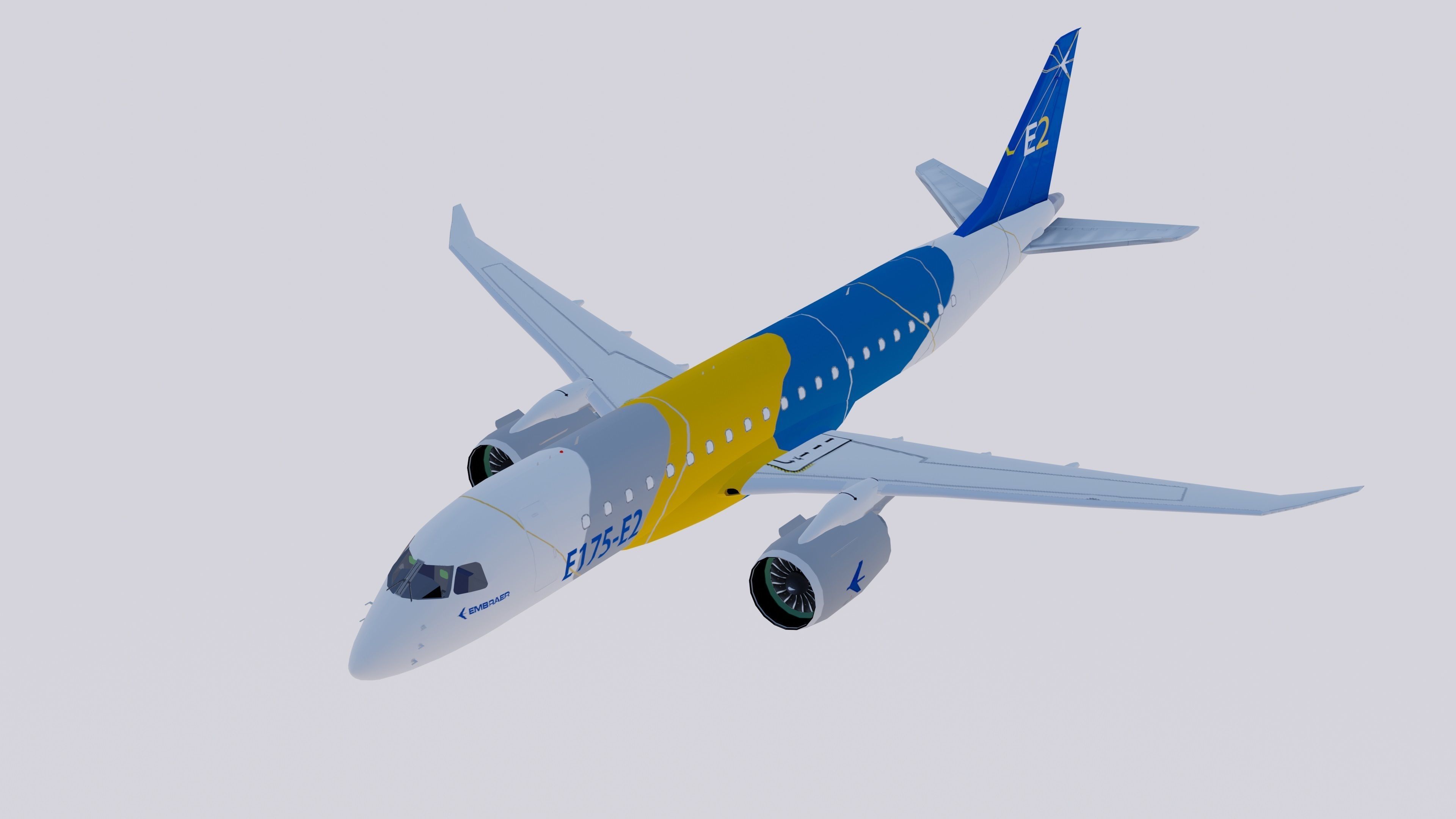 Embraer E175 E-2 Color House 3D model | CGTrader