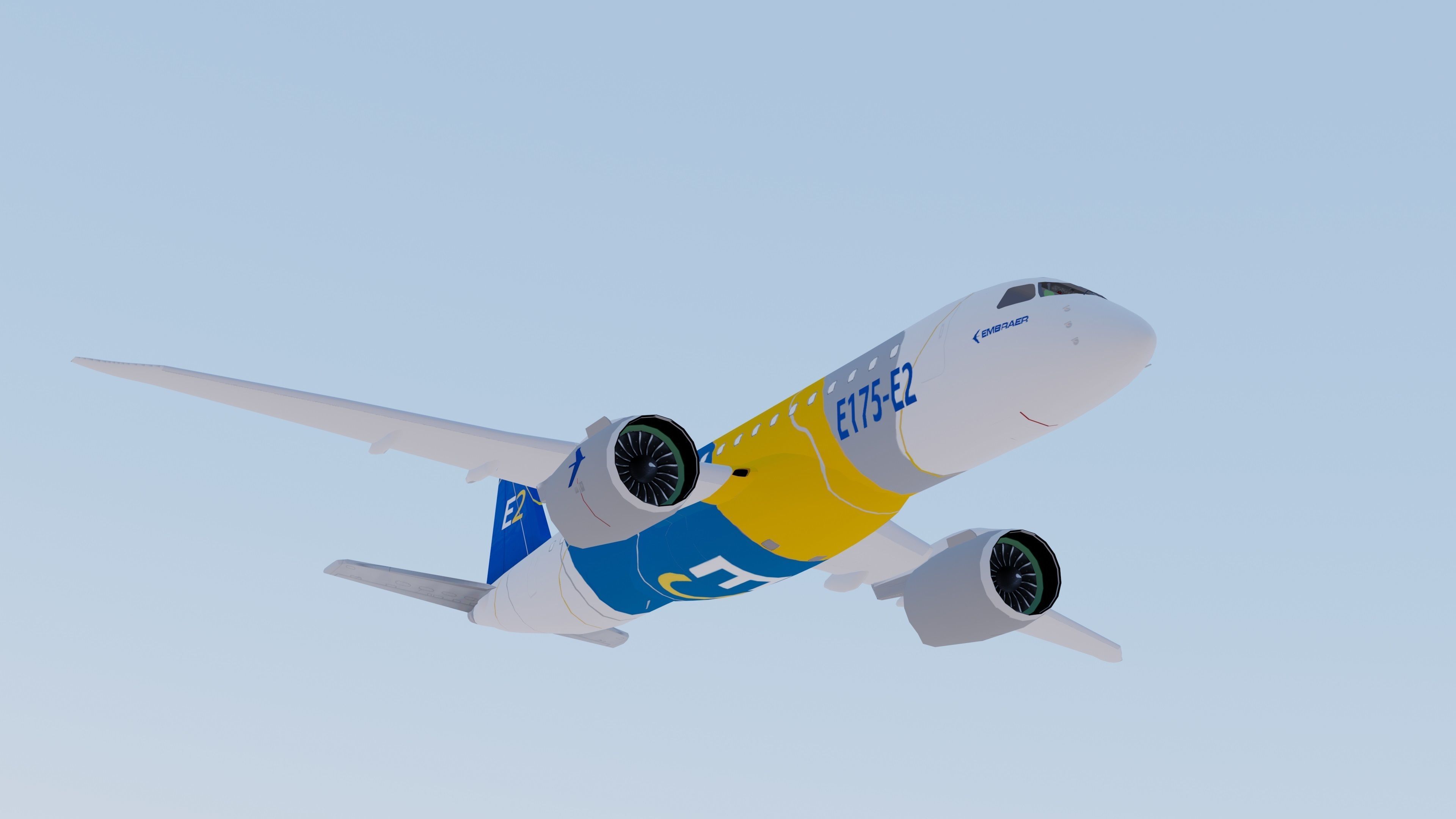 Embraer E175 E-2 Color House 3D model | CGTrader