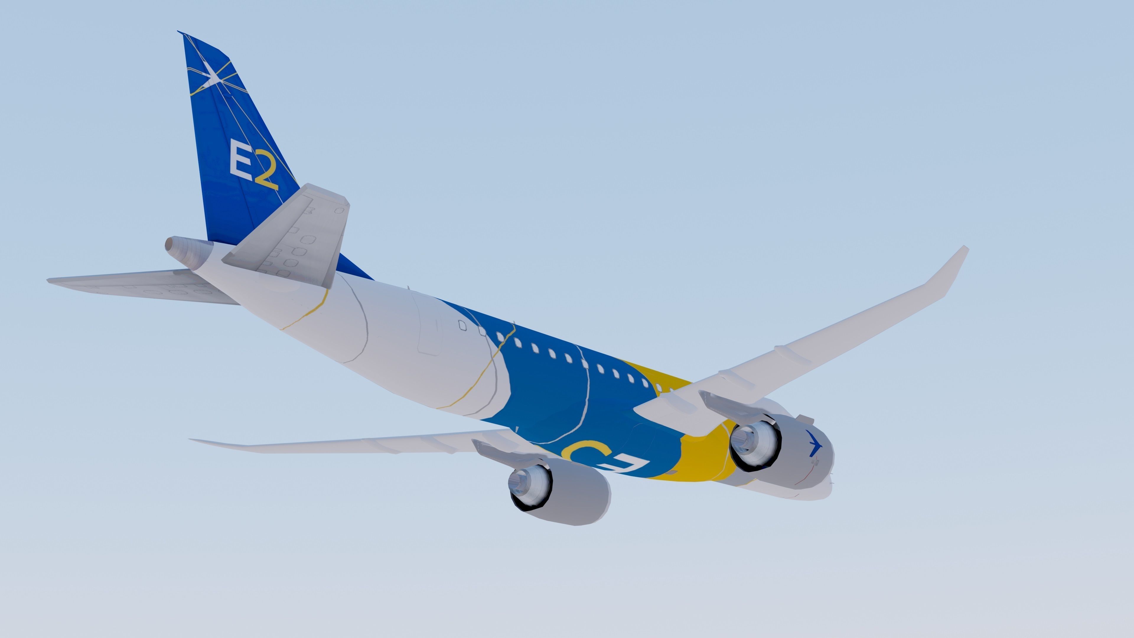 Embraer E175 E-2 Color House 3D model | CGTrader