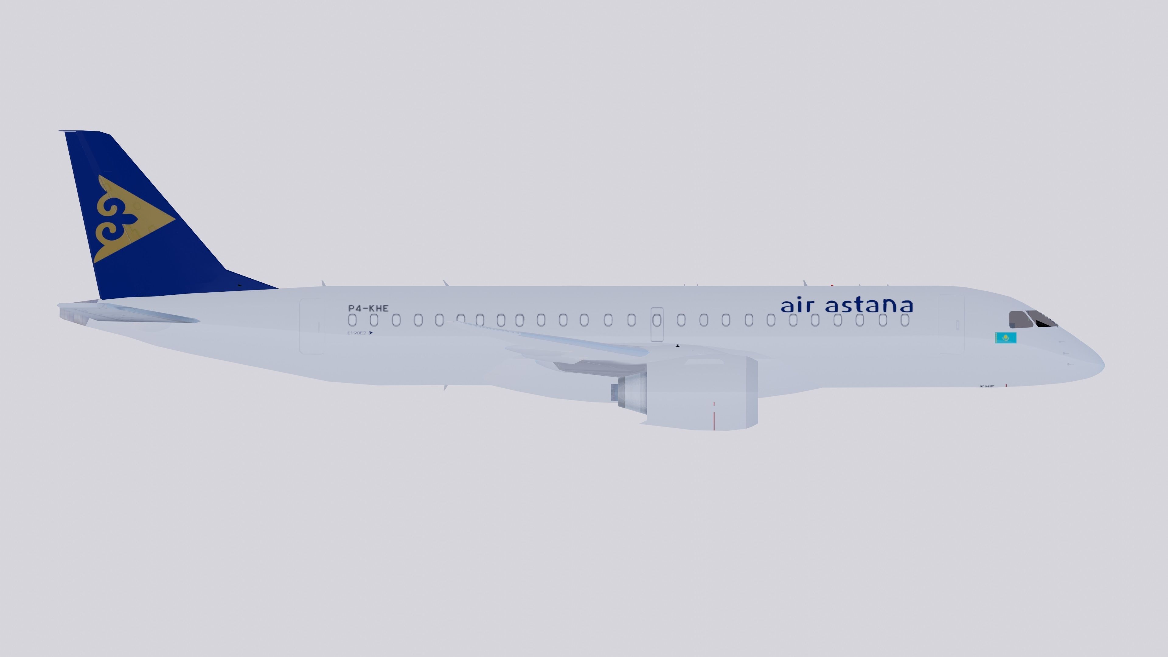 Embraer E190 E-2 Air astana 3D model | CGTrader