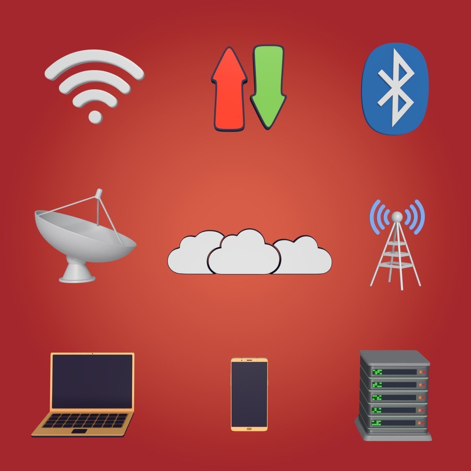 3D model Network Connections Signs VR / AR / low-poly | CGTrader