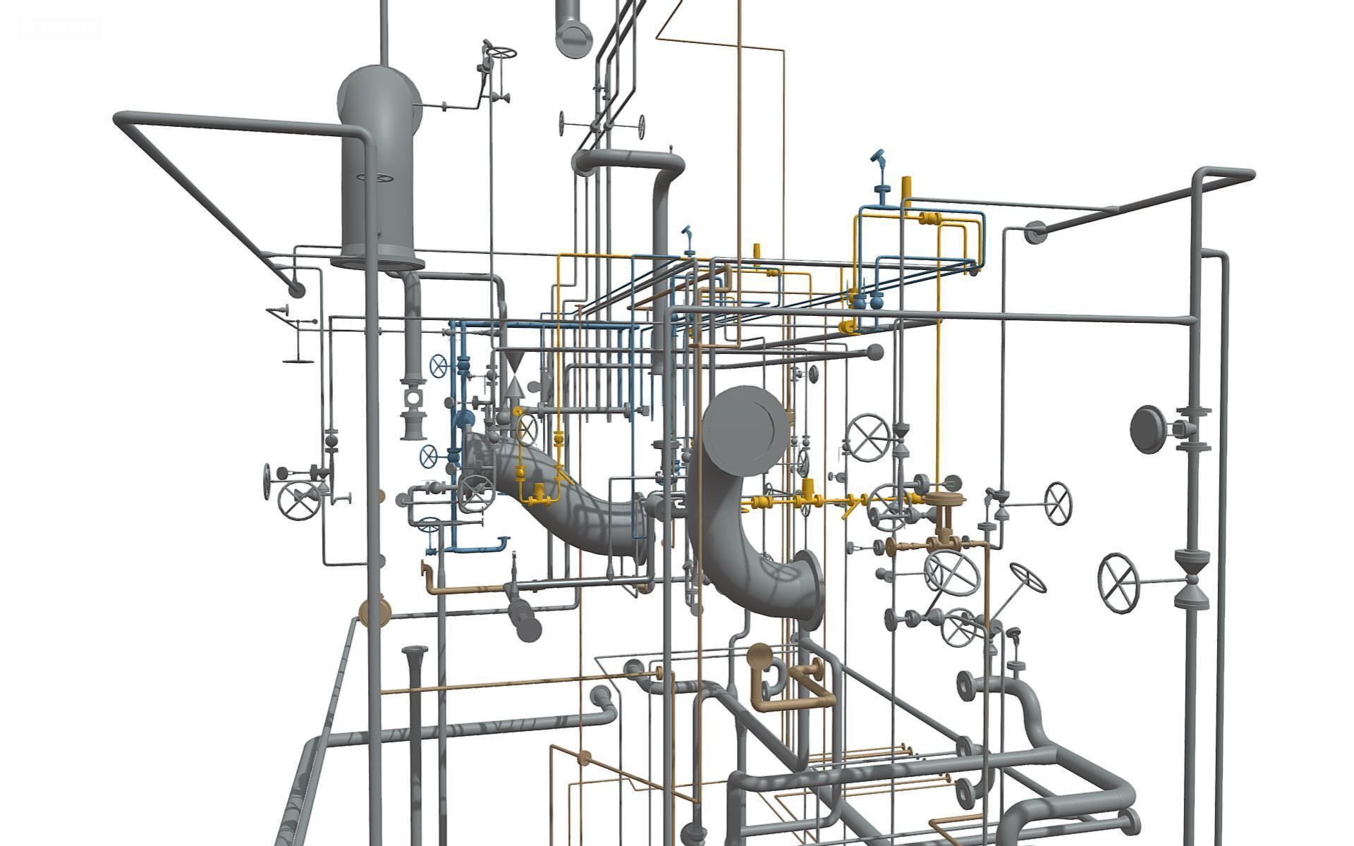 Process Plant UAE - Piping 3D model 3D printable | CGTrader