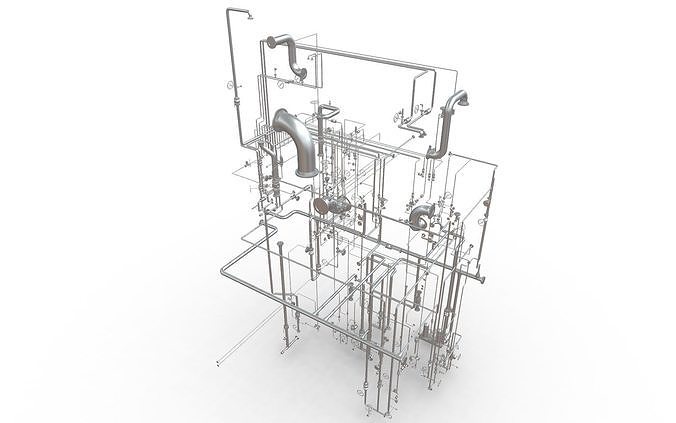 Process Plant UAE - Piping 3D model 3D printable | CGTrader