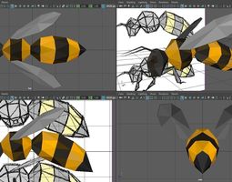Low-poly Bee 3D Models | CGTrader