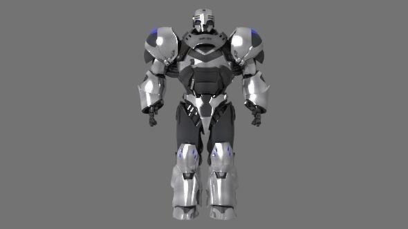 Robot silver 3D model | CGTrader