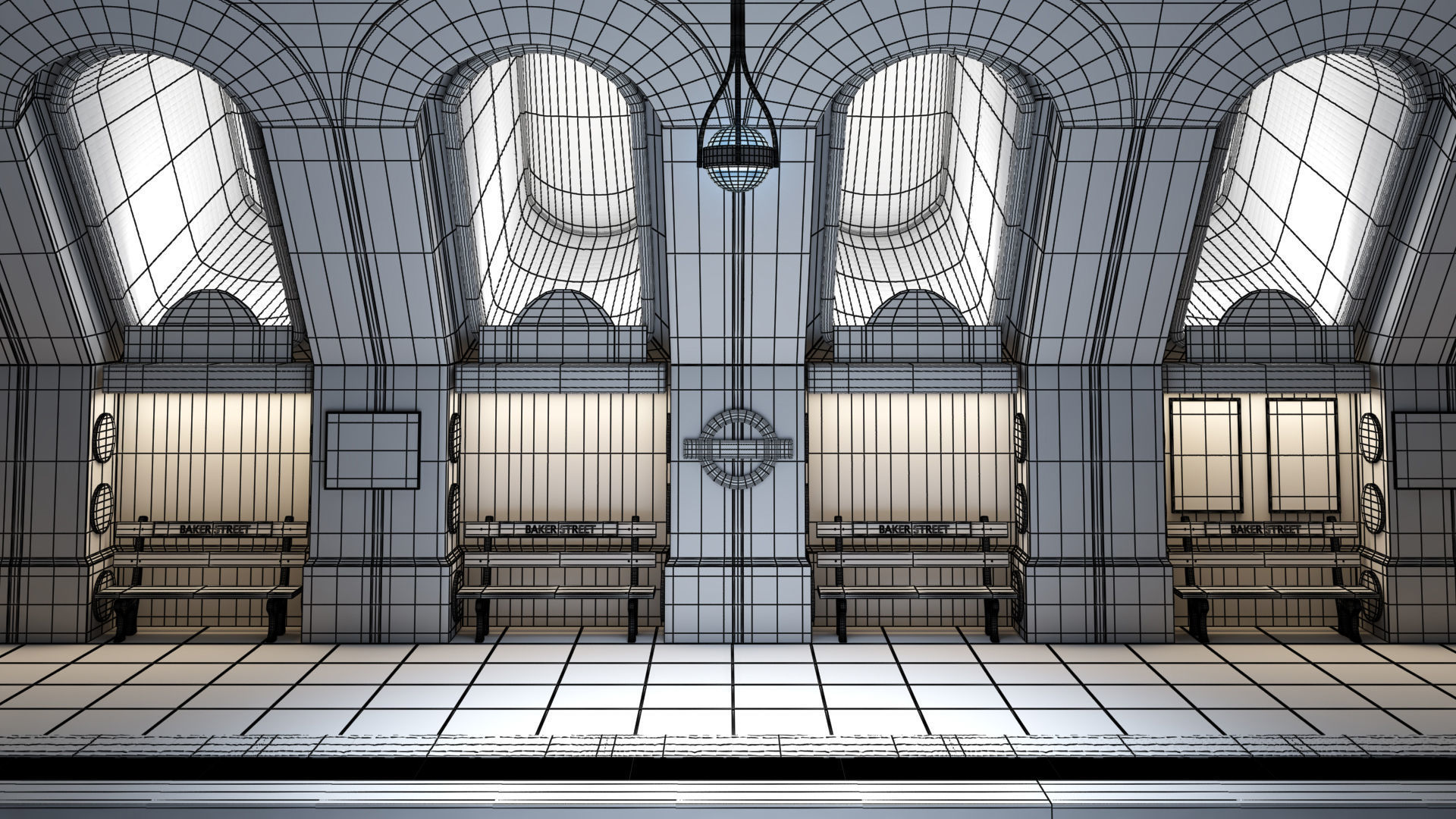 London underground station - Baker Street 3D model | CGTrader