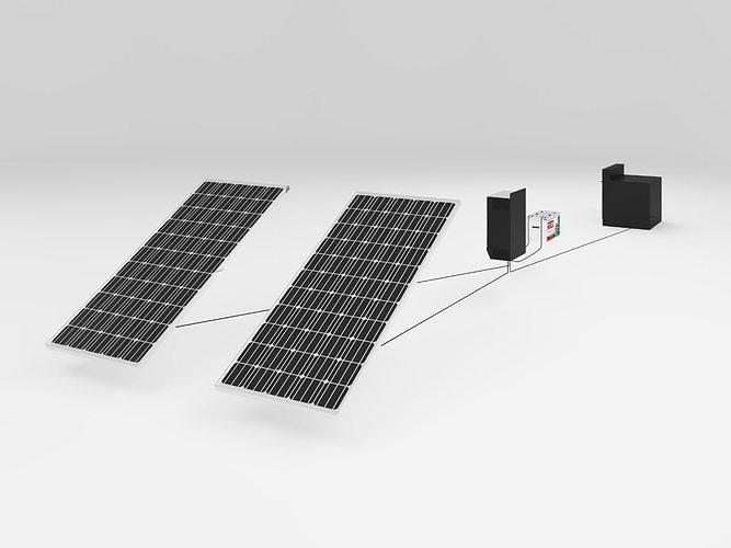 solar powered furnace system 3D model | CGTrader