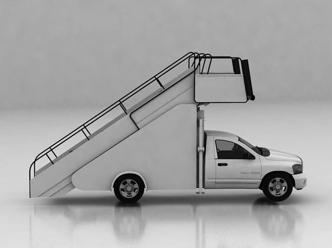 Airplane Stairs Truck 3D model | CGTrader