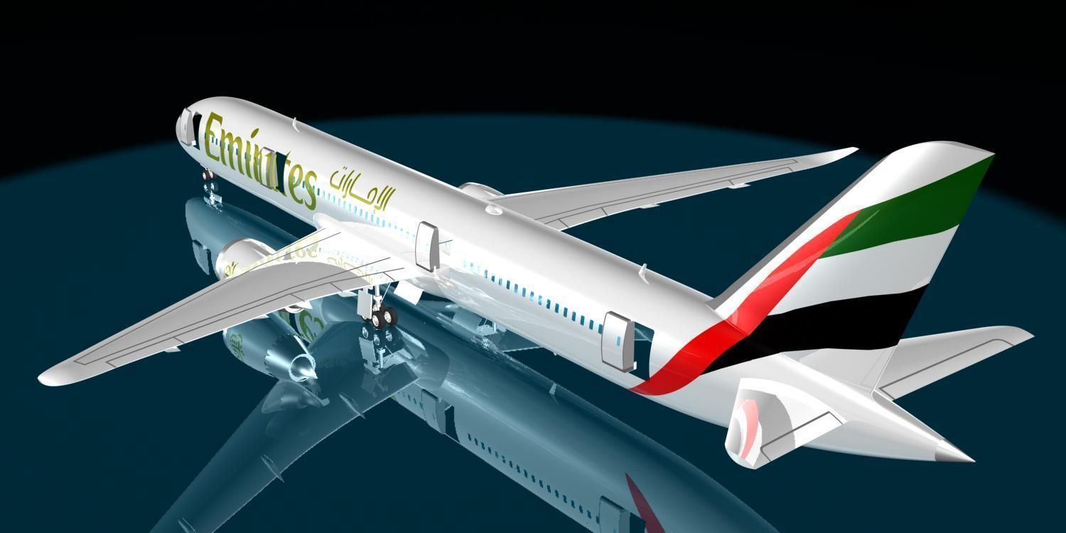 Emirates 787 - 9 Dreamliner 3D model | CGTrader
