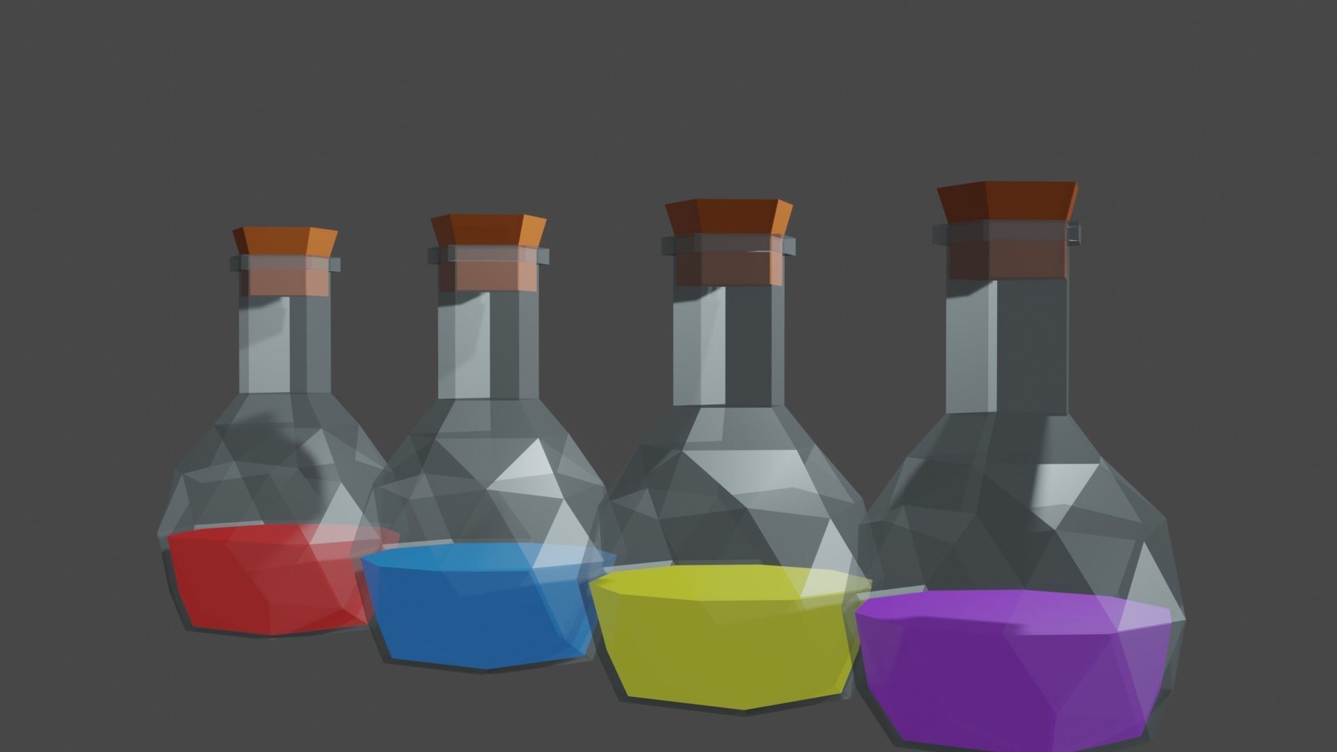 3D model Low Poly Potions VR / AR / low-poly | CGTrader