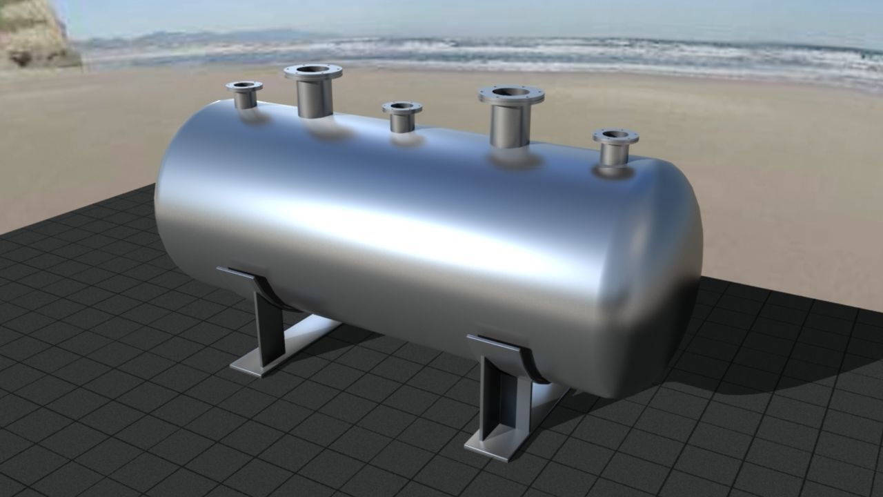 Chemical storage tank 3D model | CGTrader