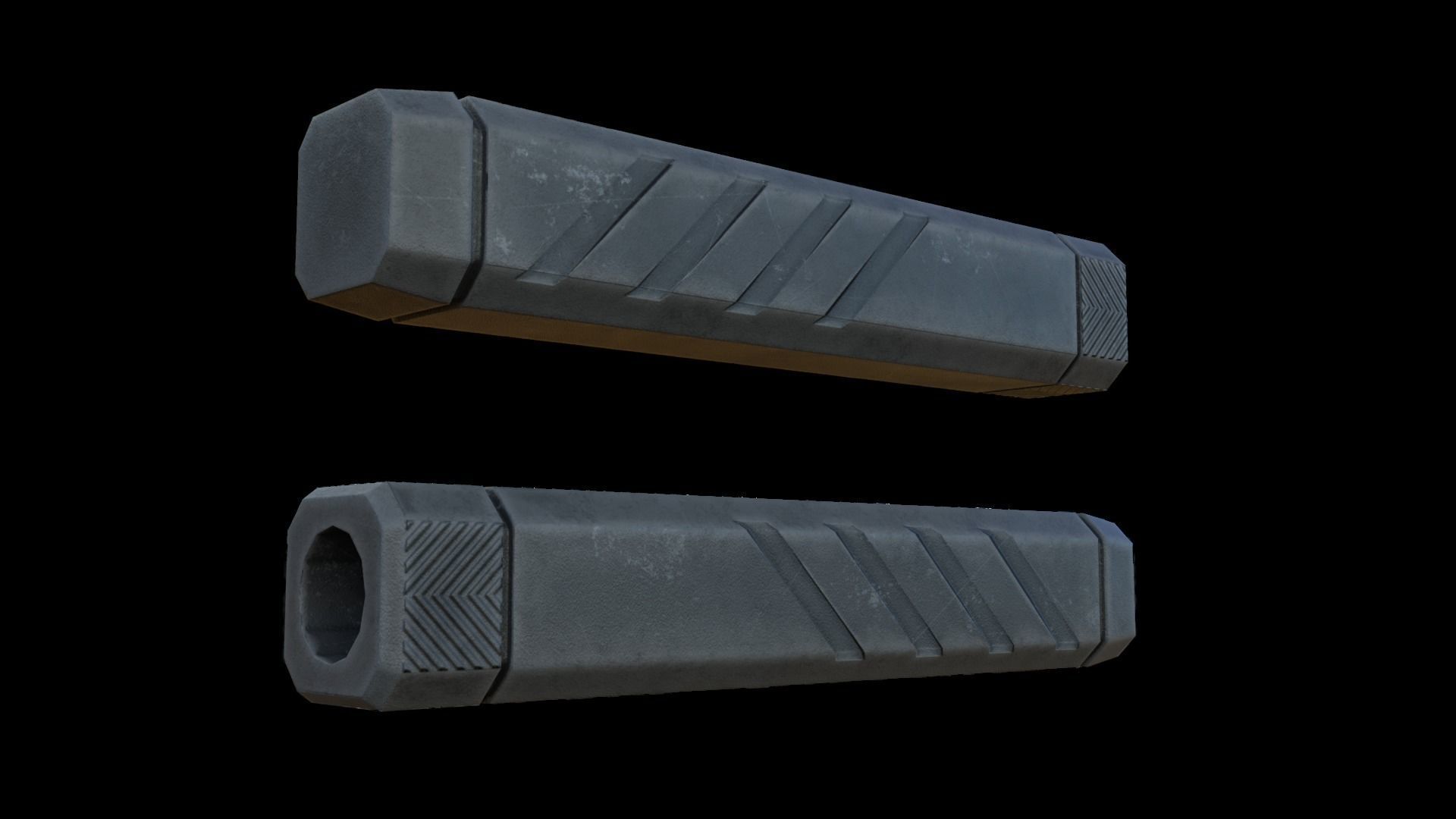 3D model Square Silencer VR / AR / low-poly | CGTrader