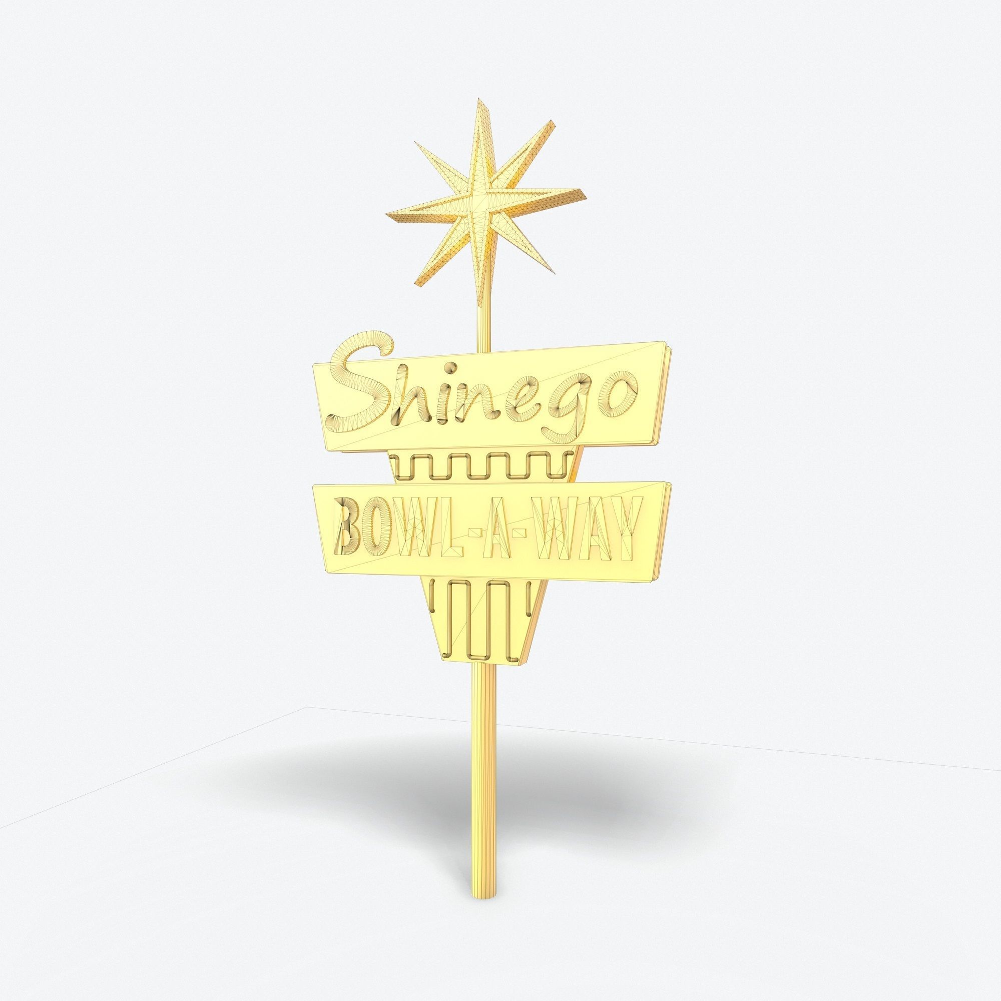 3D model Motorway Motel Sign PBR 4 VR / AR / low-poly | CGTrader