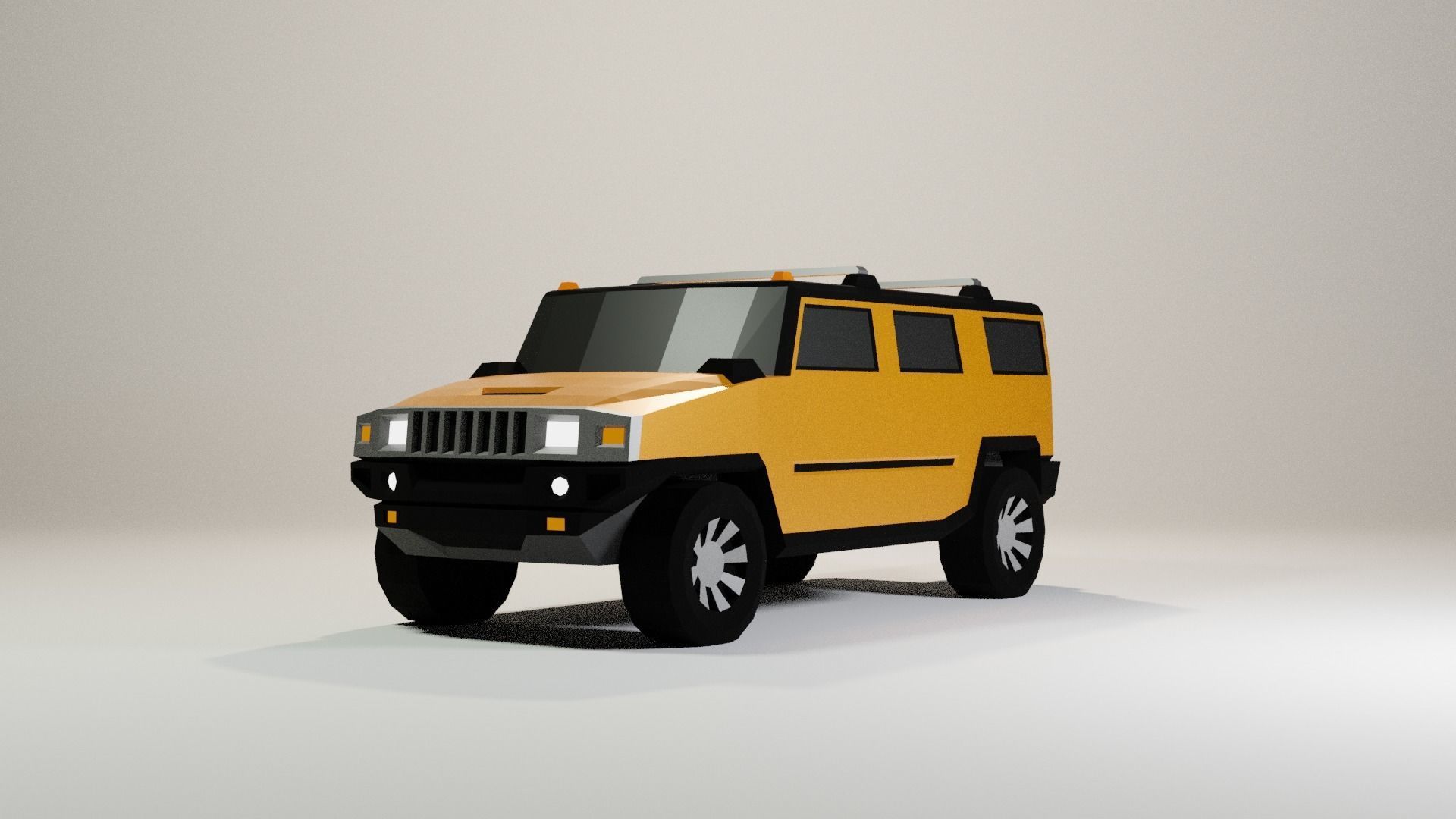 3D model Low Poly Hummer VR / AR / low-poly | CGTrader