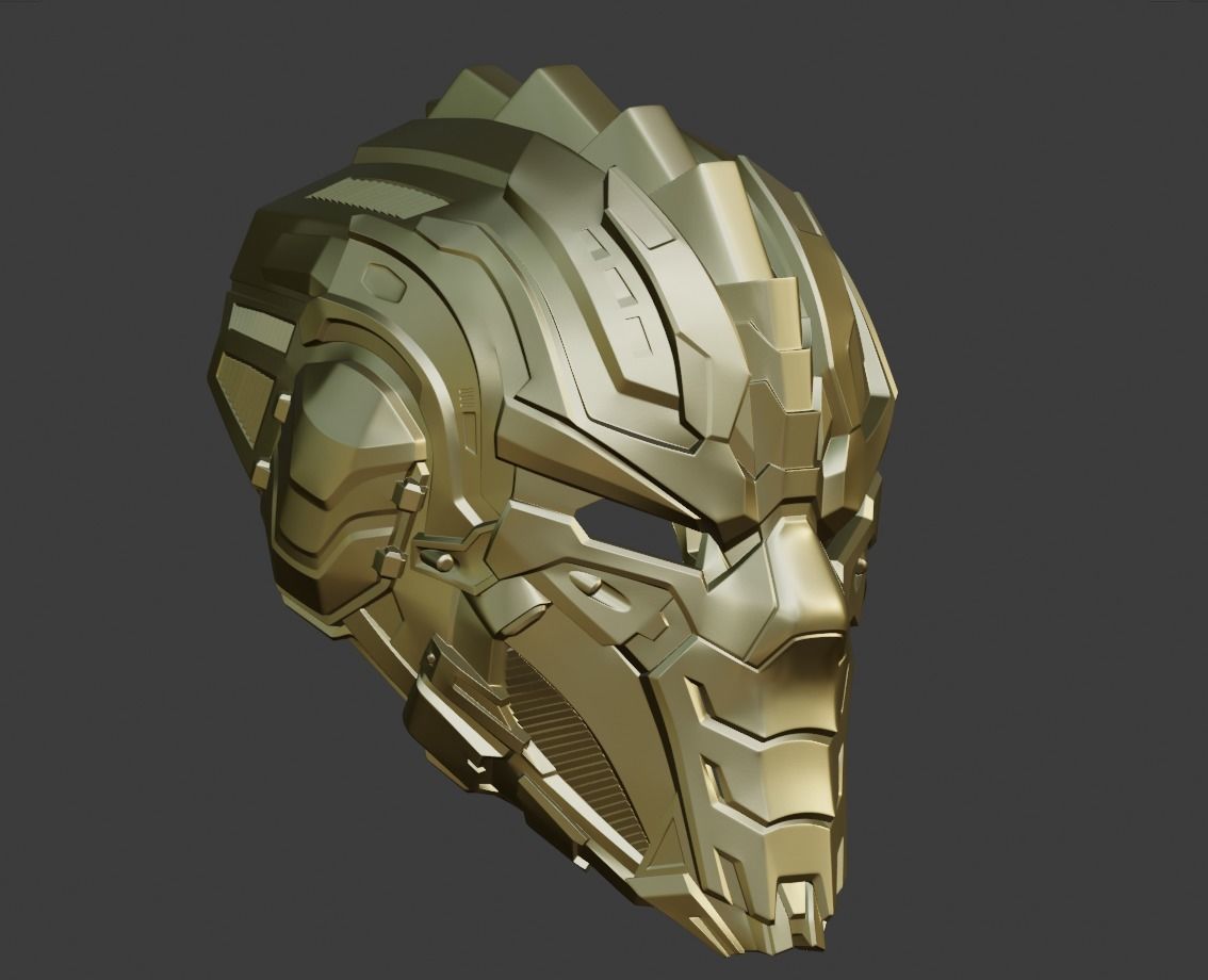 Cyrax cyber ninja helmet mask for face Mortal Kombat 9 10 11 3D model ...