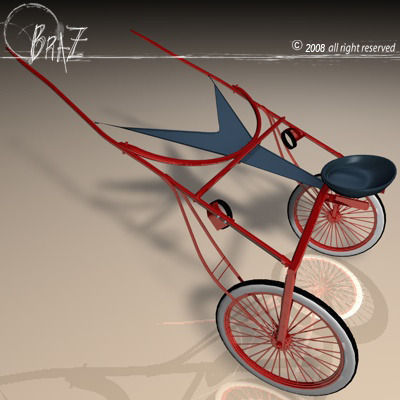 Racing sulky 3D model | CGTrader