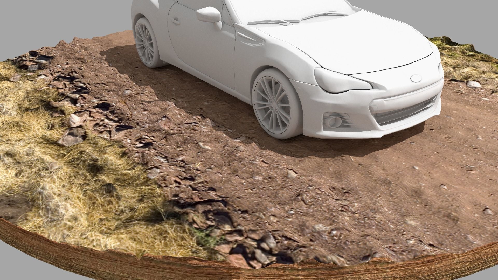 Dirt Road Vehicle Plinth 3D model | CGTrader