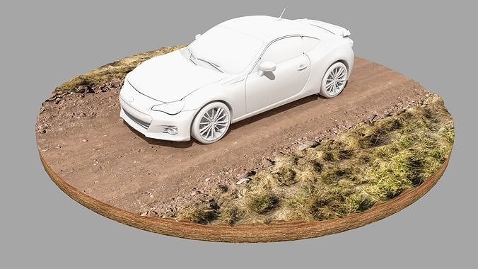 Dirt Road Vehicle Plinth 3D model | CGTrader