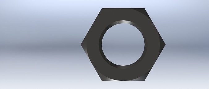 Hex Nut free 3D model | CGTrader