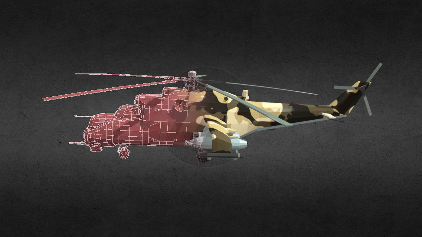 3D model Mi24P Chernobyl VR / AR / low-poly | CGTrader