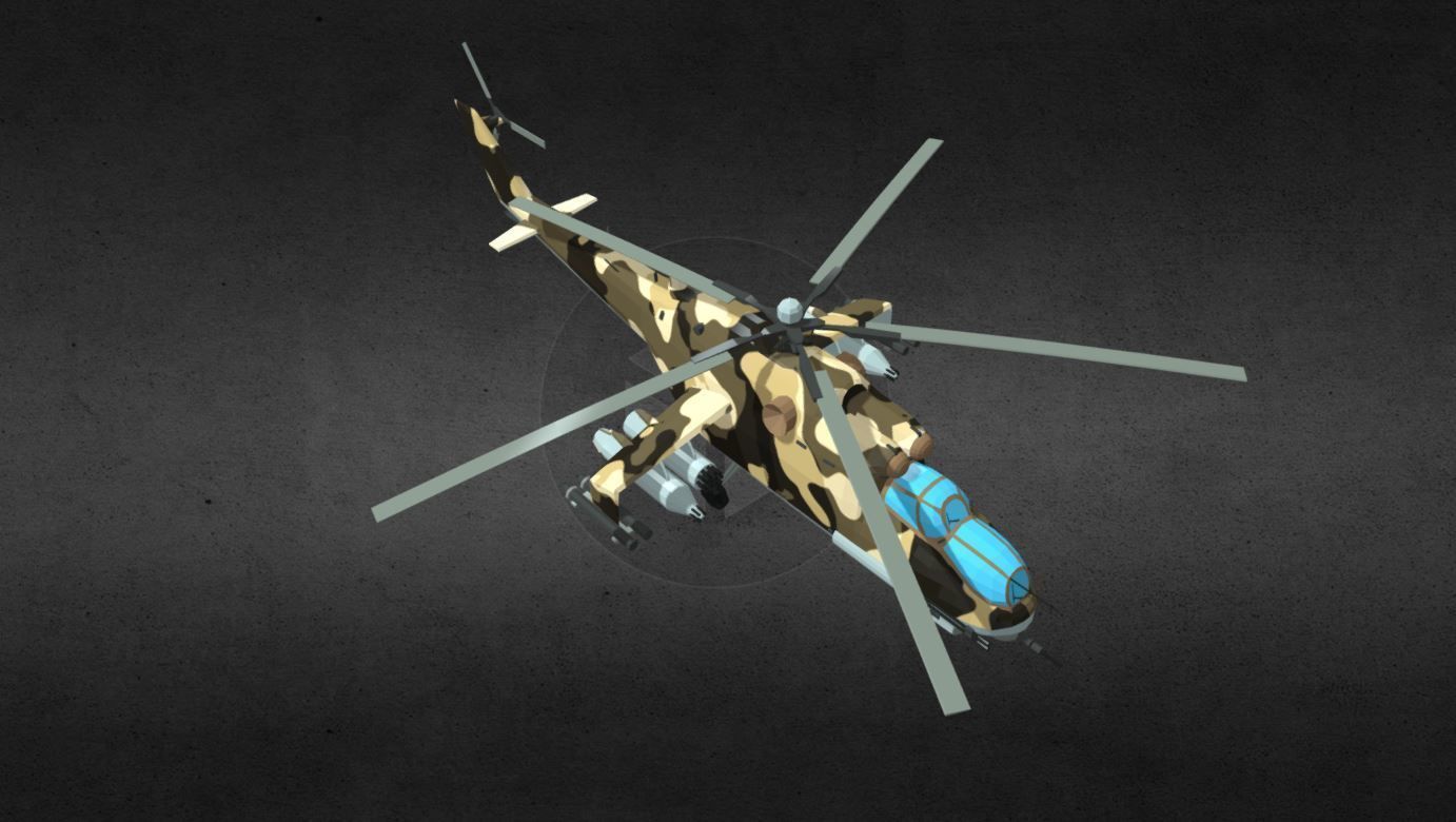 3D model Mi24P Chernobyl VR / AR / low-poly | CGTrader