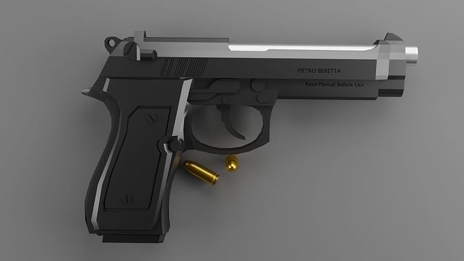 3D model Berreta 92fs VR / AR / low-poly | CGTrader