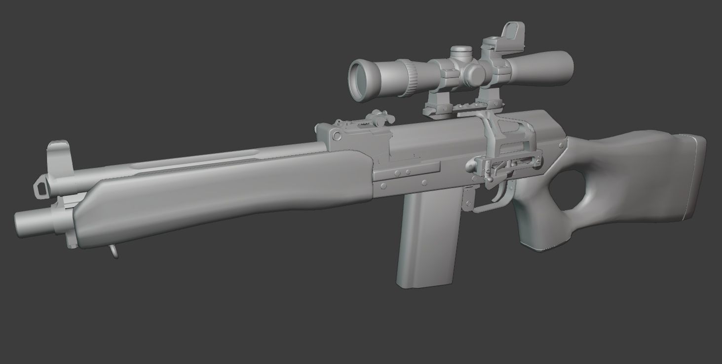 3D model AK-74 458 SOCOM - Two variants VR / AR / low-poly | CGTrader