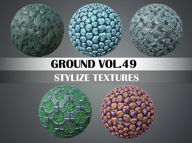 Texture Ground Vol 49 - Game PBR Textures VR / AR / low-poly | CGTrader